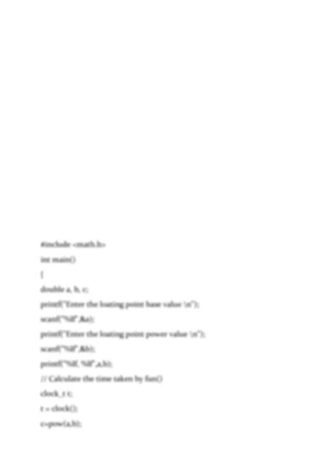 Solution How To Measure The Execution Time Of C Math H Library