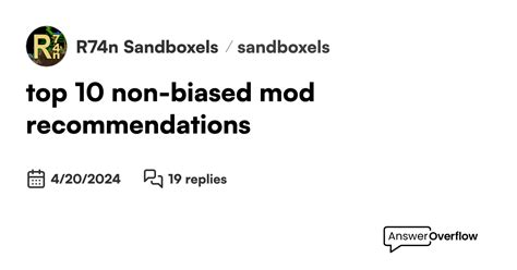 Top 10 Non Biased Mod Recommendations 🚨 R74n Sandboxels