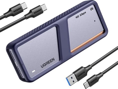 Ugreen 40gbps M2 Nvme Enclosure Usb4 Nvme Ssd Enclosure With Cooling Fan Aluminum M2 To Usb