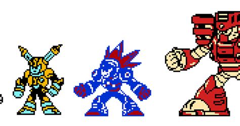 ドット絵 ロックマン11のボスたちをゲームボーイ風にしてみた その1 C Corpss Illustrations Pixiv
