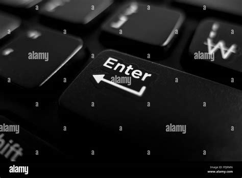 Keyboard Close Up Focus In Enter Key Stock Photo Alamy