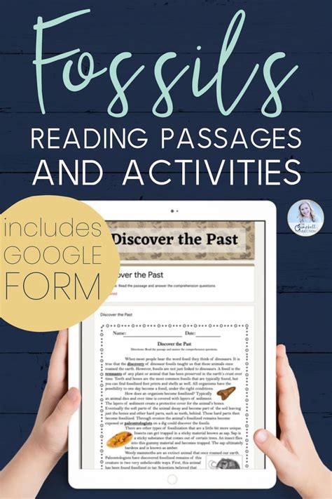 Fossils Worksheet Activity Types Of Fossils Reading Passages 3rd 4th