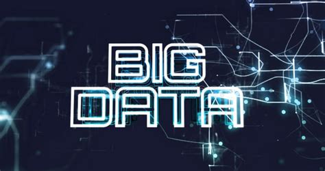 animation of big data text with navigation pattern over black