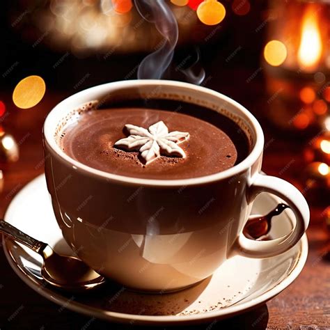Hot Chocolate Rich Cocoa Chocolate Milk Beverage Drink Premium Ai