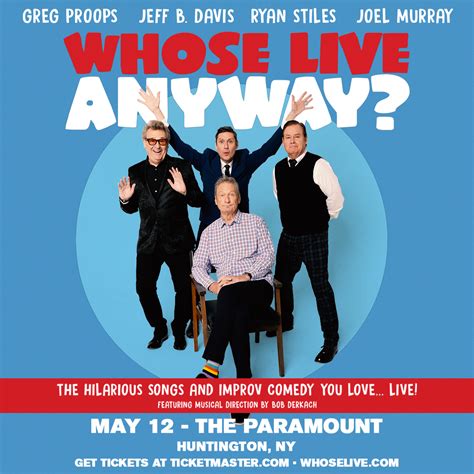 “whose Live Anyway” Starring Greg Proops Jeff B Davis Ryan Stiles