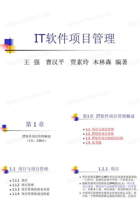 It软件项目管理ppt模板下载编号qrpazgez熊猫办公