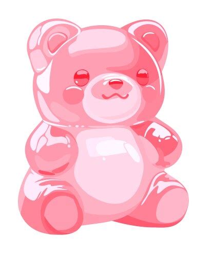 Colorful Gummy Bear Jelly Fruit Royalty Free Vector Image