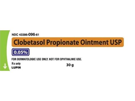 Clobetasol Propionate Ointment 0 05 30 G Lupin Rx Ingredients And
