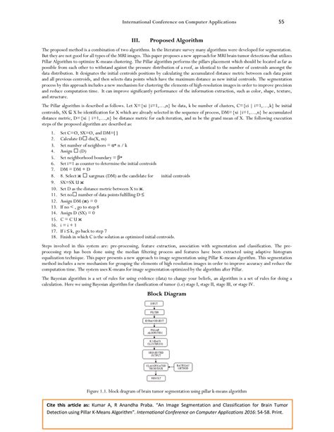 An Image Segmentation And Classification For Brain Tumor Detection Using Pillar K Means
