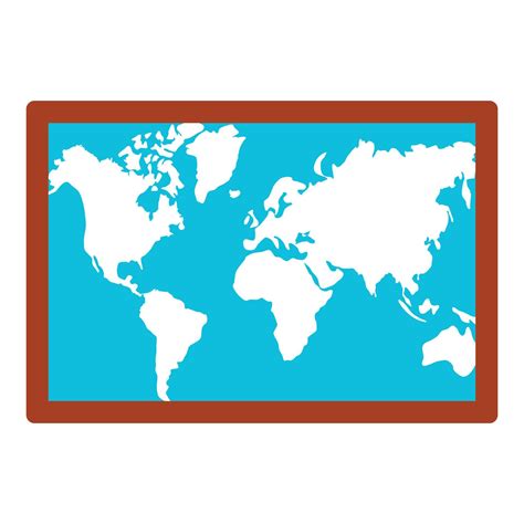 Wall World Map Icon Flat Style 14411502 Vector Art At Vecteezy