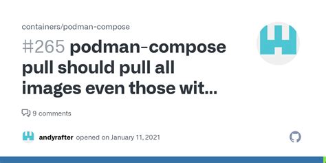 Podman Compose Pull Should Pull All Images Even Those With A Build