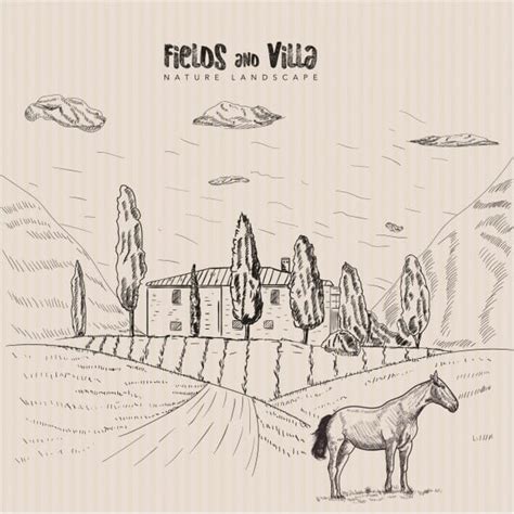 농장 풍경 배경 Eps Uidownload