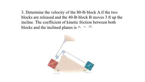 Solved The Kg Block A Is Released From Rest If The Chegg Com