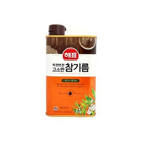 해표 캔 짠 딱한번 들 국산참기름 고소한 500ml 티몬