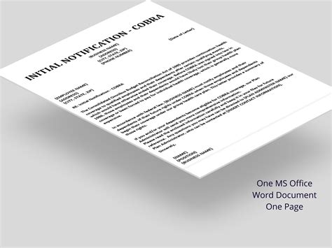 Cobra Continuation Coverage Notification Etsy