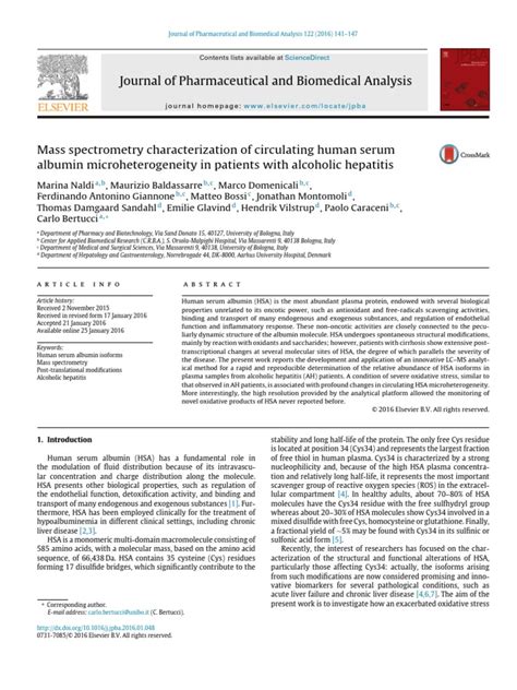 2016 Journal Of Pharmaceutical And Biomedical Analysis 122 2016 141