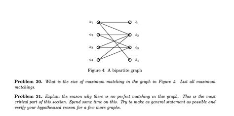 Solved Figure 4 A Bipartite Graphproblem 30 ﻿what Is The