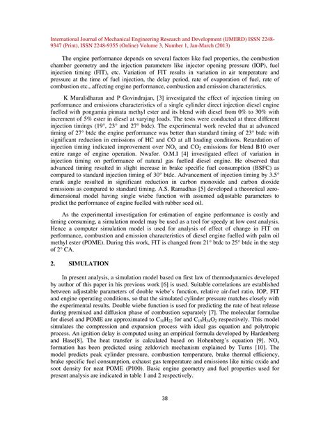 Effect Of Fuel Injection Timing Pdf