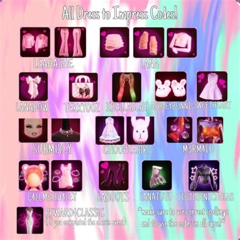 All Dress To Impress Codes