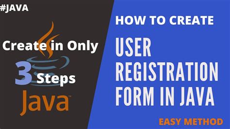 How To Create Registration Form In Java Registration Form Kaise Banaye In Hindi Youtube