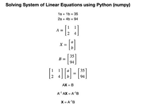 Python Extract Solution Values From A Matrix Linear Equation And Plot