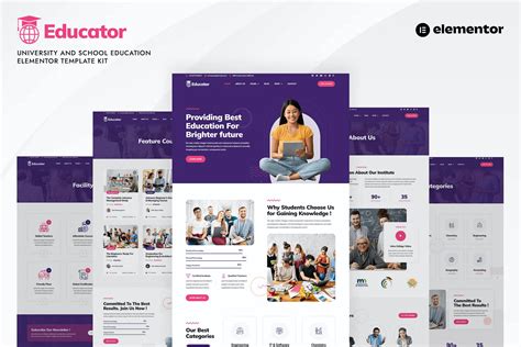 Educator University And School Education Elementor Template Kit