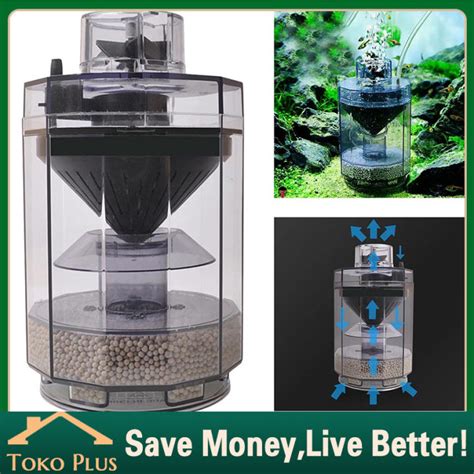 Filter Akuarium Pemisah Pupuk Toilet Kotoran Ikan Penyedot Kotoran Ikan Dari Aerator Tangki Ikan