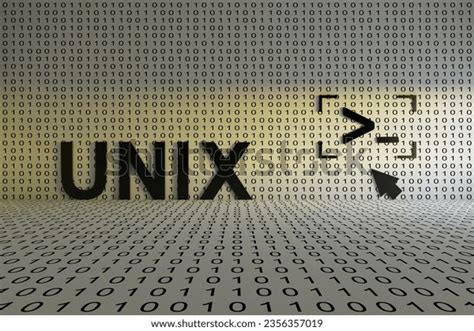 Unix Concept Text Sunlight 3d Illustration Stock Illustration