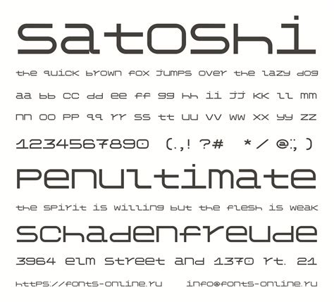 Satoshi Font
