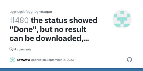 the status showed done but no result can be downloaded using online