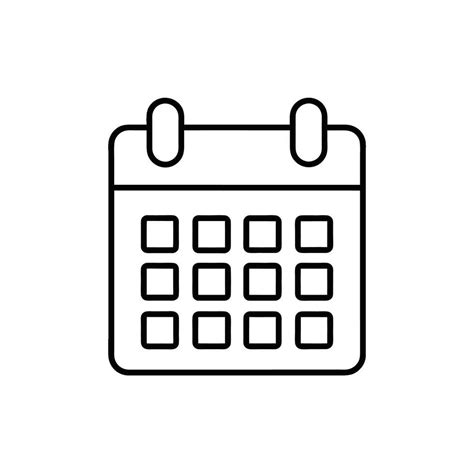 Calendar Clip Art Icon Symbol Design 48695559 Vector Art At Vecteezy