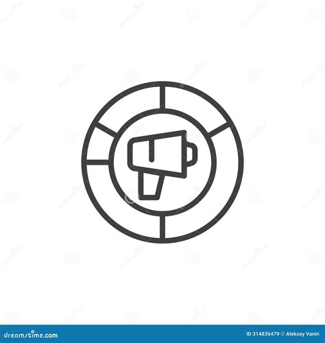 Market Segmentation Line Icon Stock Illustration Illustration Of