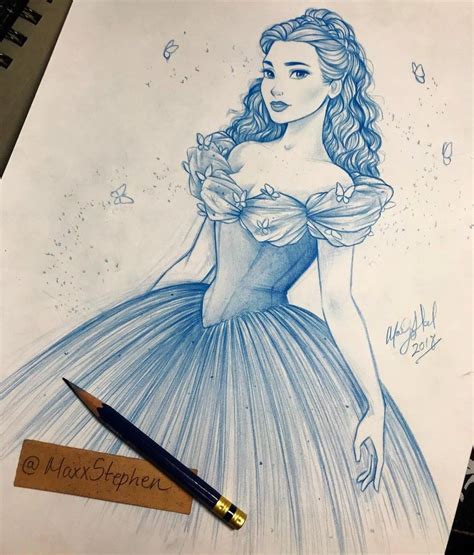 Cinderella Sketch Disney Princess Sketches Cinderella Art Disney