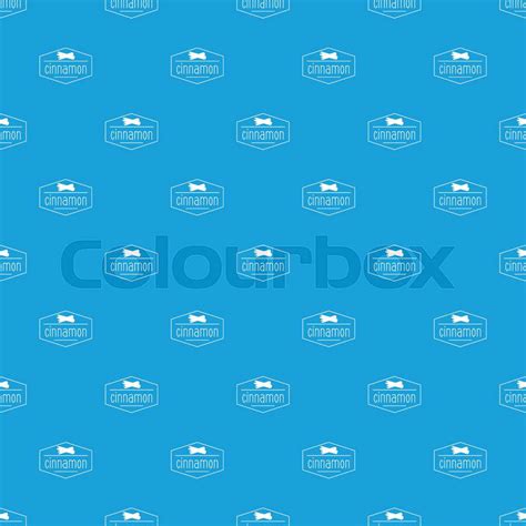 Cinnamon Pattern Vector Seamless Blue Repeat For Any Use Colourbox