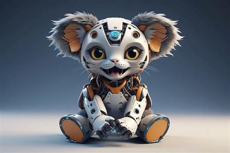 Premium Photo A Very Cute Robot Cat Made From Modular Synthesizers