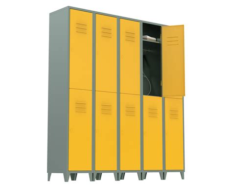 Gym Lockers Isolated On Background 3d Rendering Illustration