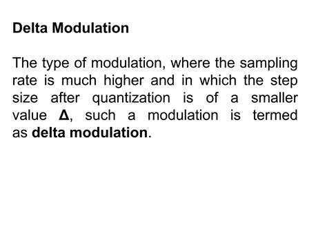 Delta Modulation Pptx