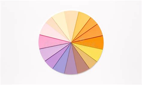 A Vibrant Pastel Color Wheel With A Slightly 3d Effect Stock Image