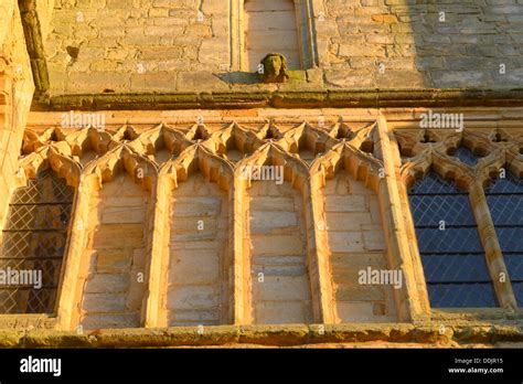 Detail Of The Front Of The Great Gatehouse Of Battle Abbey Showing