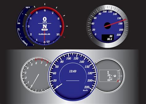 Premium Vector Measurement Speedometer Tabs Vector