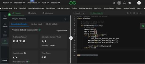 solved maximum product subarray on geeksforgeeks sania rajput posted