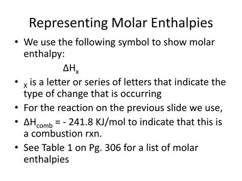 PPT Molar Enthalpy PowerPoint Presentation Free Download ID 6624841