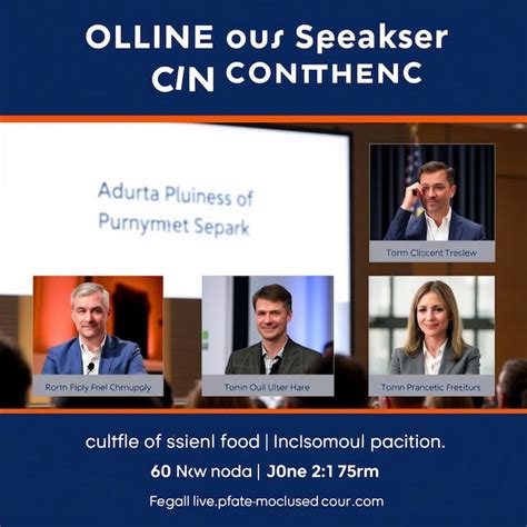 Online Multiple Guest Speaker Business Live Conference Social Media Post Template Premium Ai