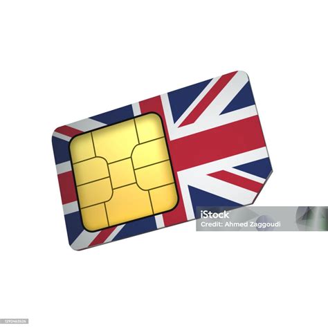 영국의 국기와 Sim 카드 영국 이동 통신 사업자의 개념 3차원 형태에 대한 스톡 벡터 아트 및 기타 이미지 3차원 형태 Sim 카드 고객 서비스 담당자 Istock
