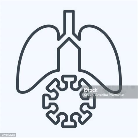 아이콘 폐암 흡연 기호와 관련이 있습니다 선 스타일을 클릭합니다 디자인 편집 가능 개념에 대한 스톡 벡터 아트 및 기타 이미지 개념 개발 건강관리와 의술 Istock