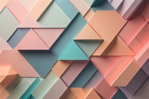 Premium Photo Polygon Pastel Background