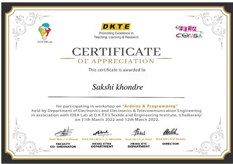 Sakshi Khondre On Linkedin Successfully Completed Arduino