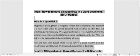 How To Remove All Hyperlinks In A Word Document Vba And Vbnet