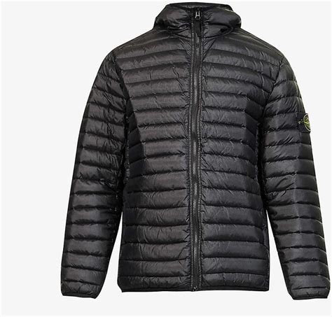 Stone Island Padded Funnel Neck Regular Fit Shell Down Hooded Puffer