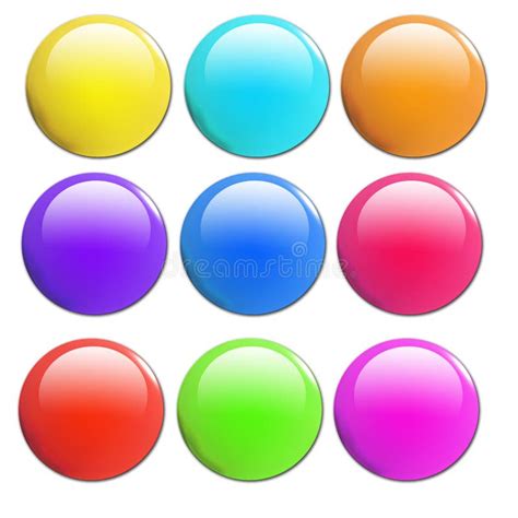 Shiny Buttons Stock Vector Illustration Of Isolated Graphic 9791533